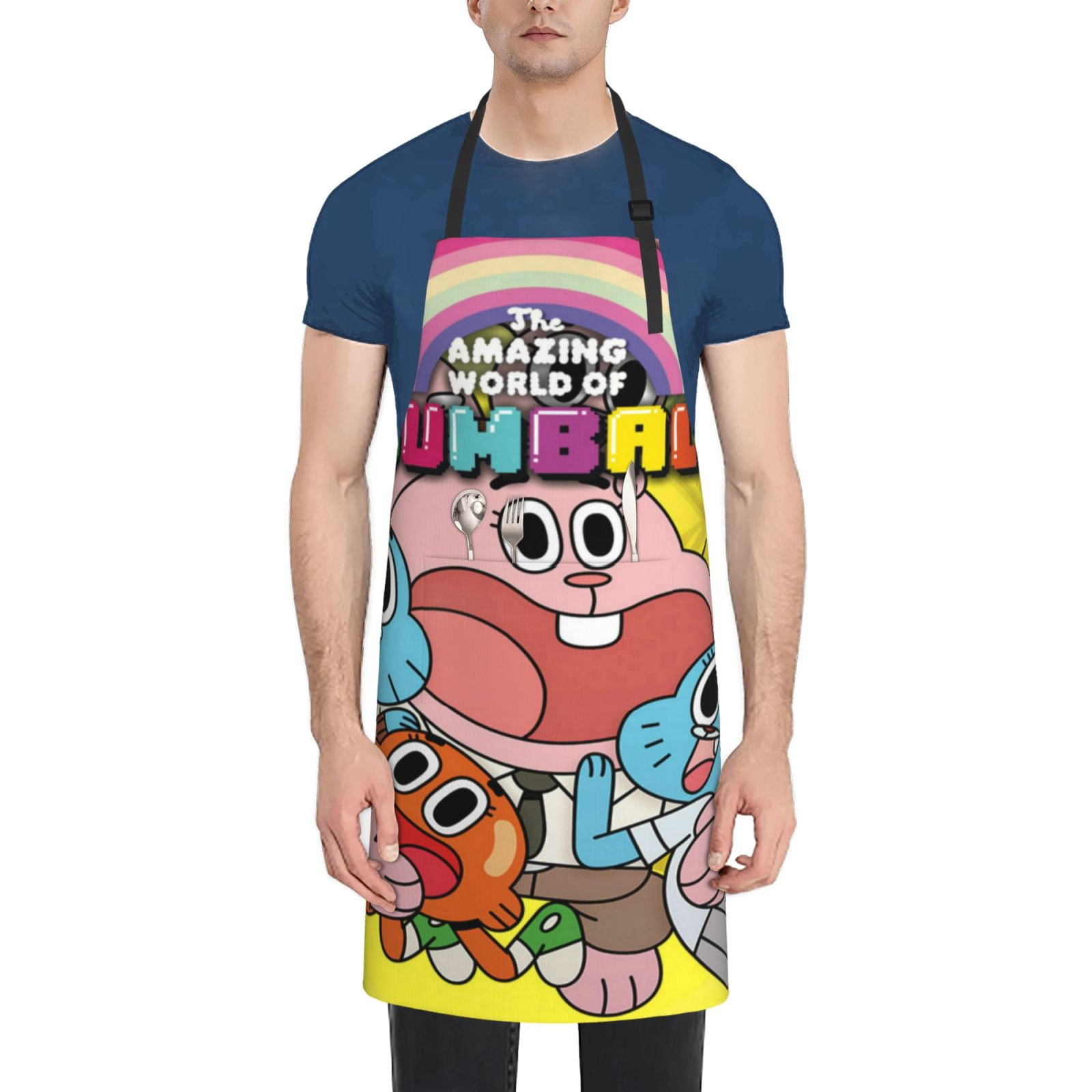 Amazing World of Gumball Kitchen Cooking Aprons, Adjustable Bib Soft ...