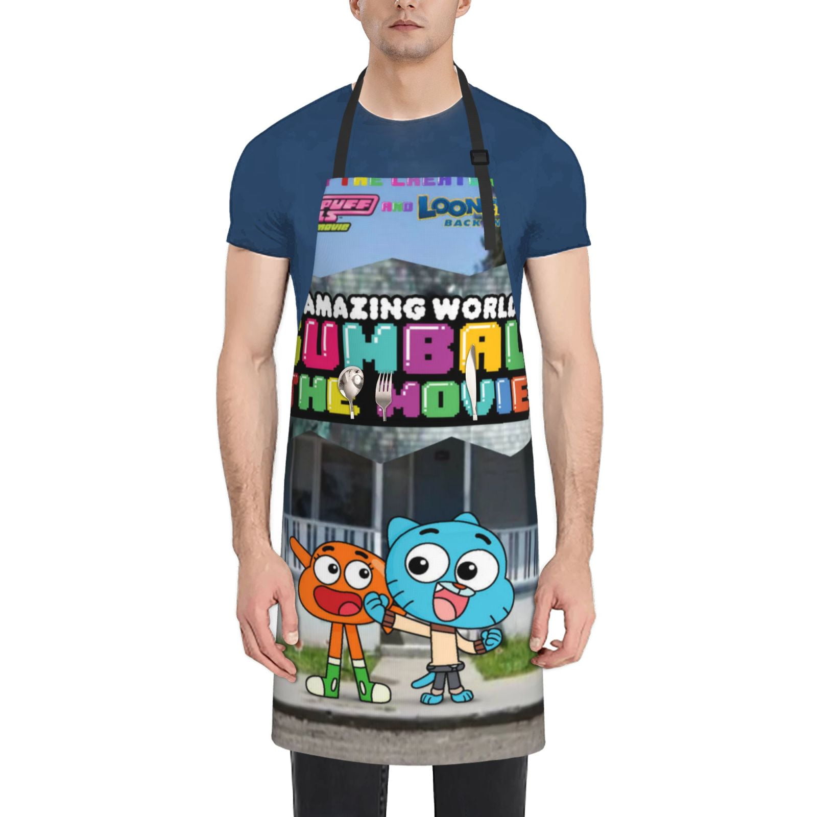 Amazing World of Gumball Kitchen Cooking Aprons, Adjustable Bib Soft ...