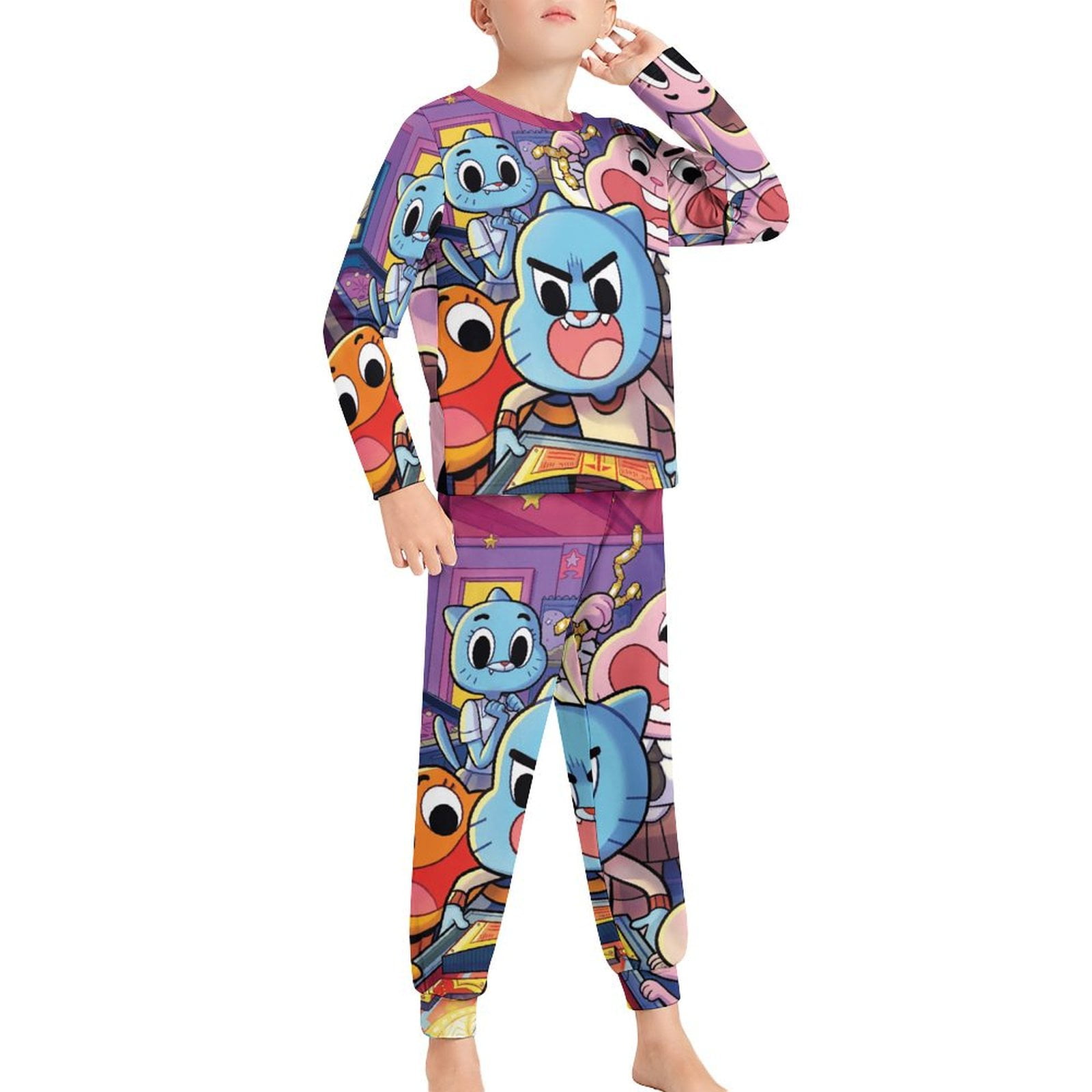 Amazing World of Gumball Little Big Bo-ys Gi-rls Pajamas Set Long ...