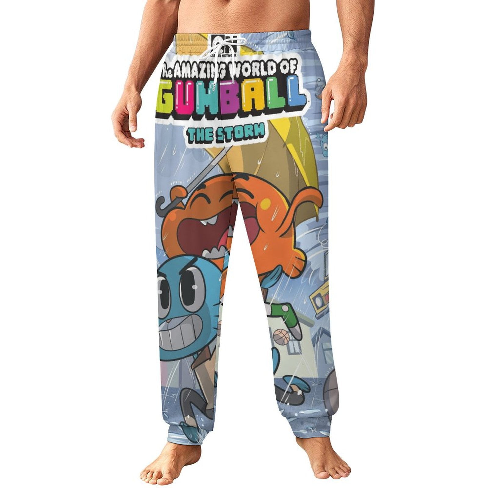 Amazing World of Gumball Men's Athletic Joggers Stretch Sweatpants ...