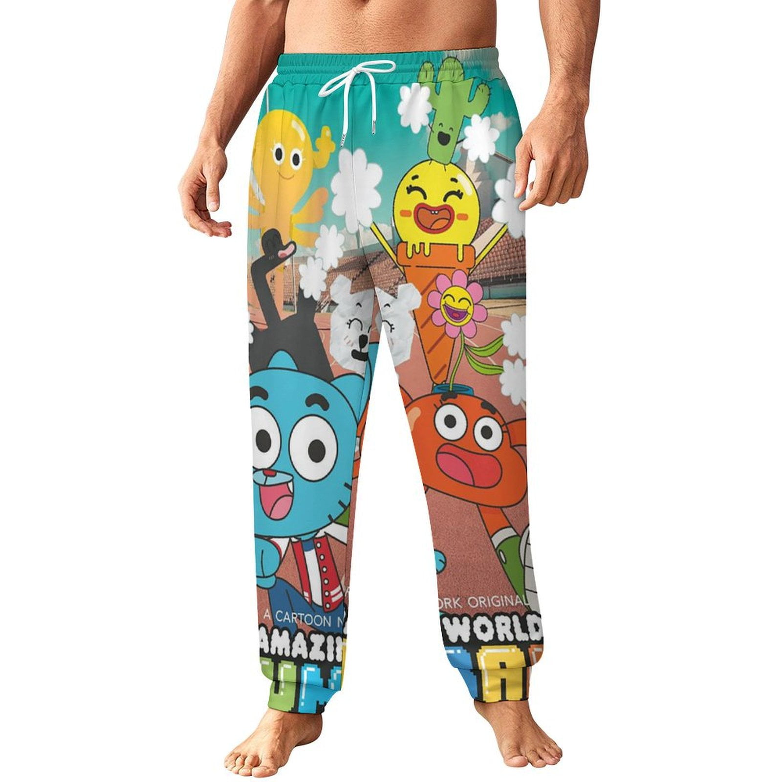 Amazing World of Gumball Men's Athletic Joggers Stretch Sweatpants ...
