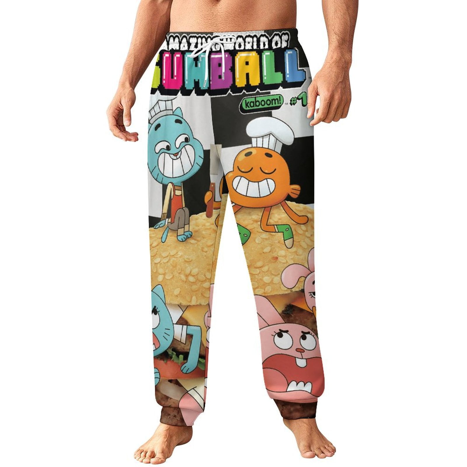 Amazing World of Gumball Men's Athletic Joggers Stretch Sweatpants ...