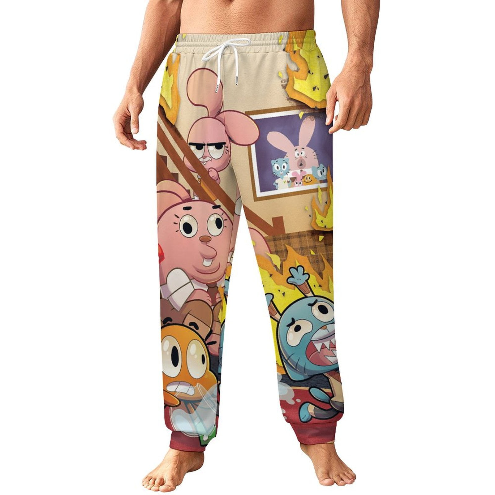Amazing World of Gumball Men's Athletic Joggers Stretch Sweatpants ...