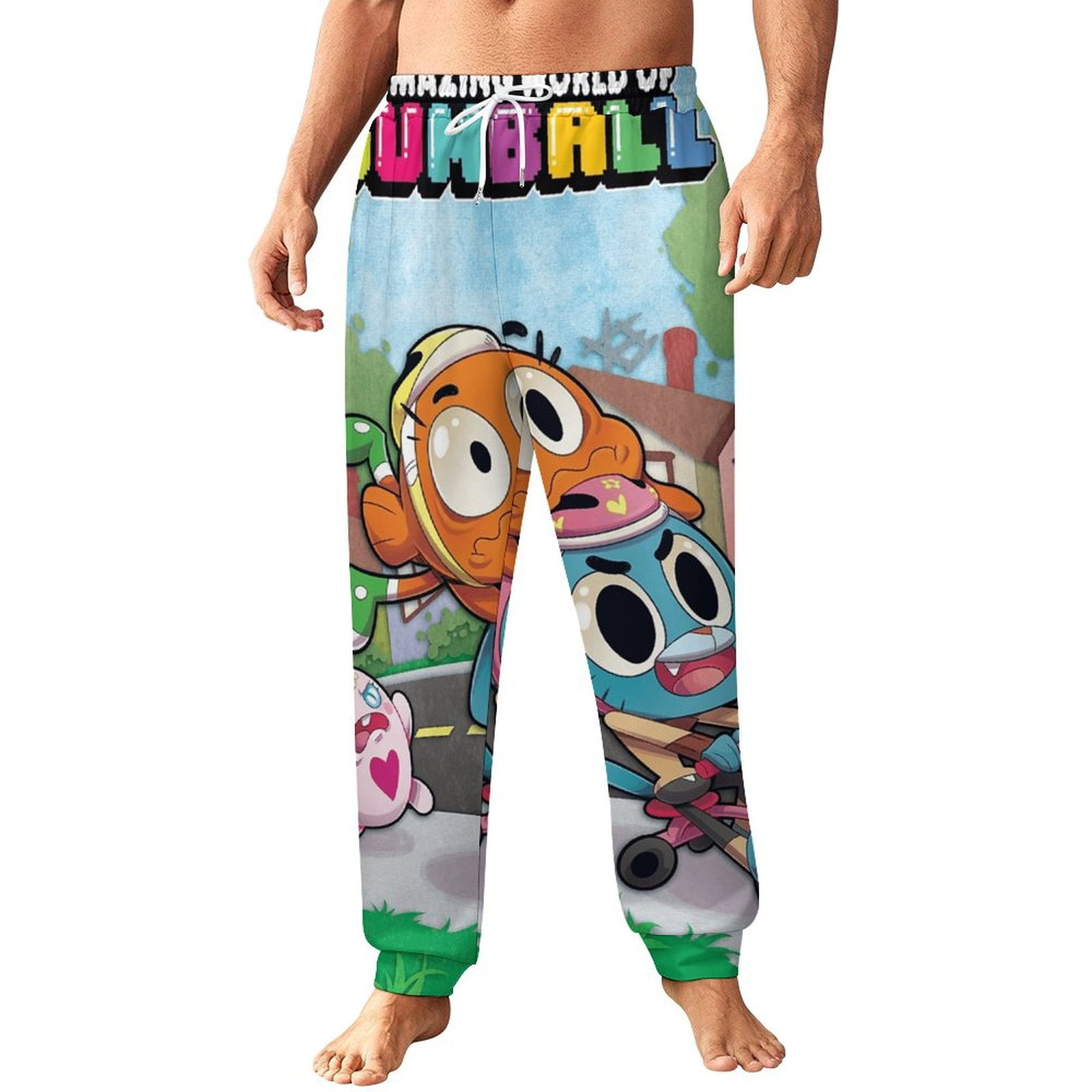 Amazing World of Gumball Men's Athletic Joggers Stretch Sweatpants ...
