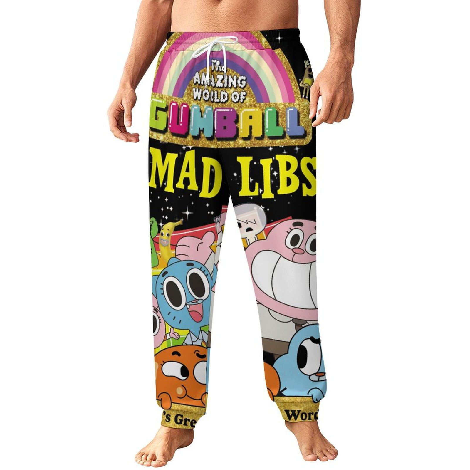 Amazing World of Gumball Men's Athletic Joggers Stretch Sweatpants ...