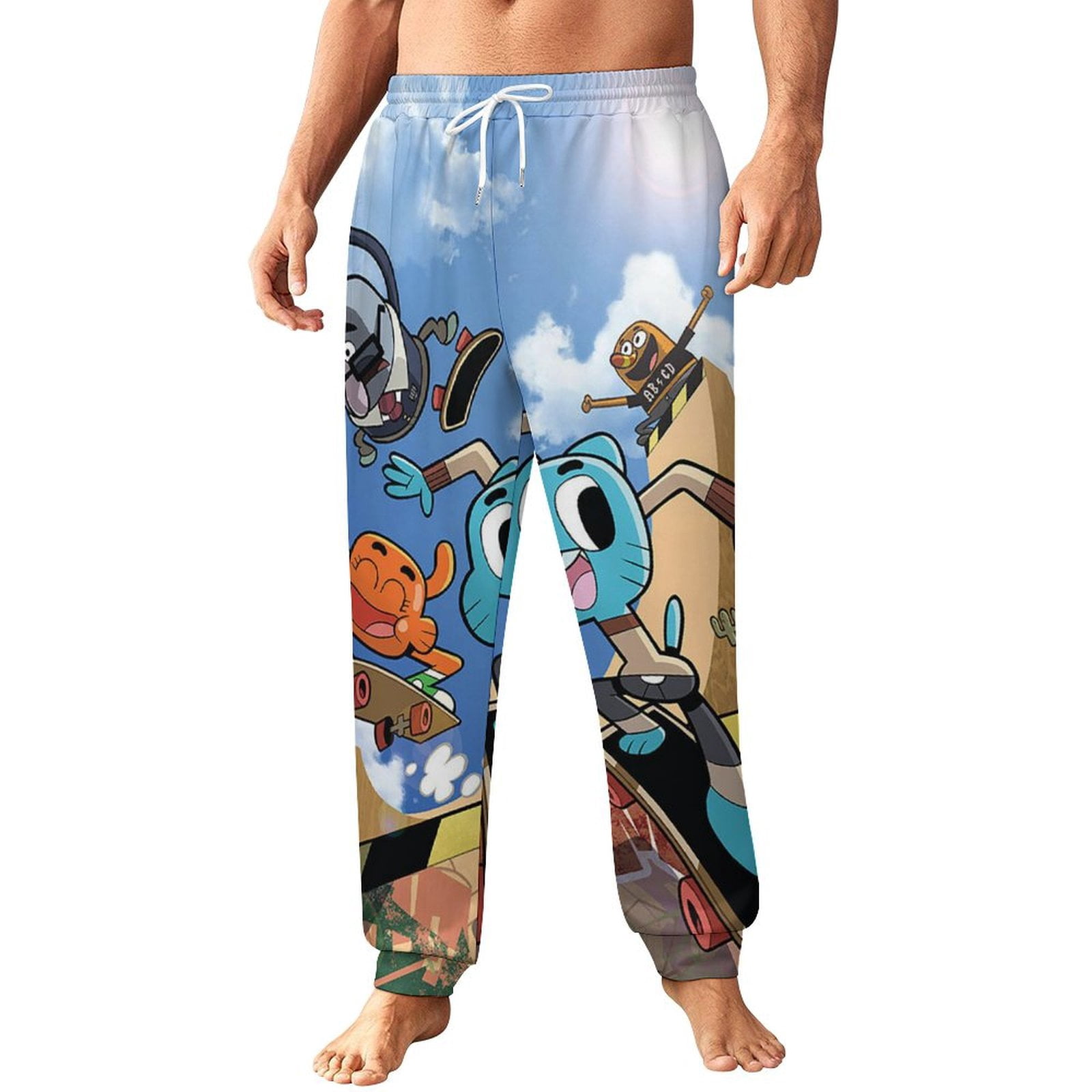Amazing World of Gumball Men's Athletic Joggers Stretch Sweatpants ...