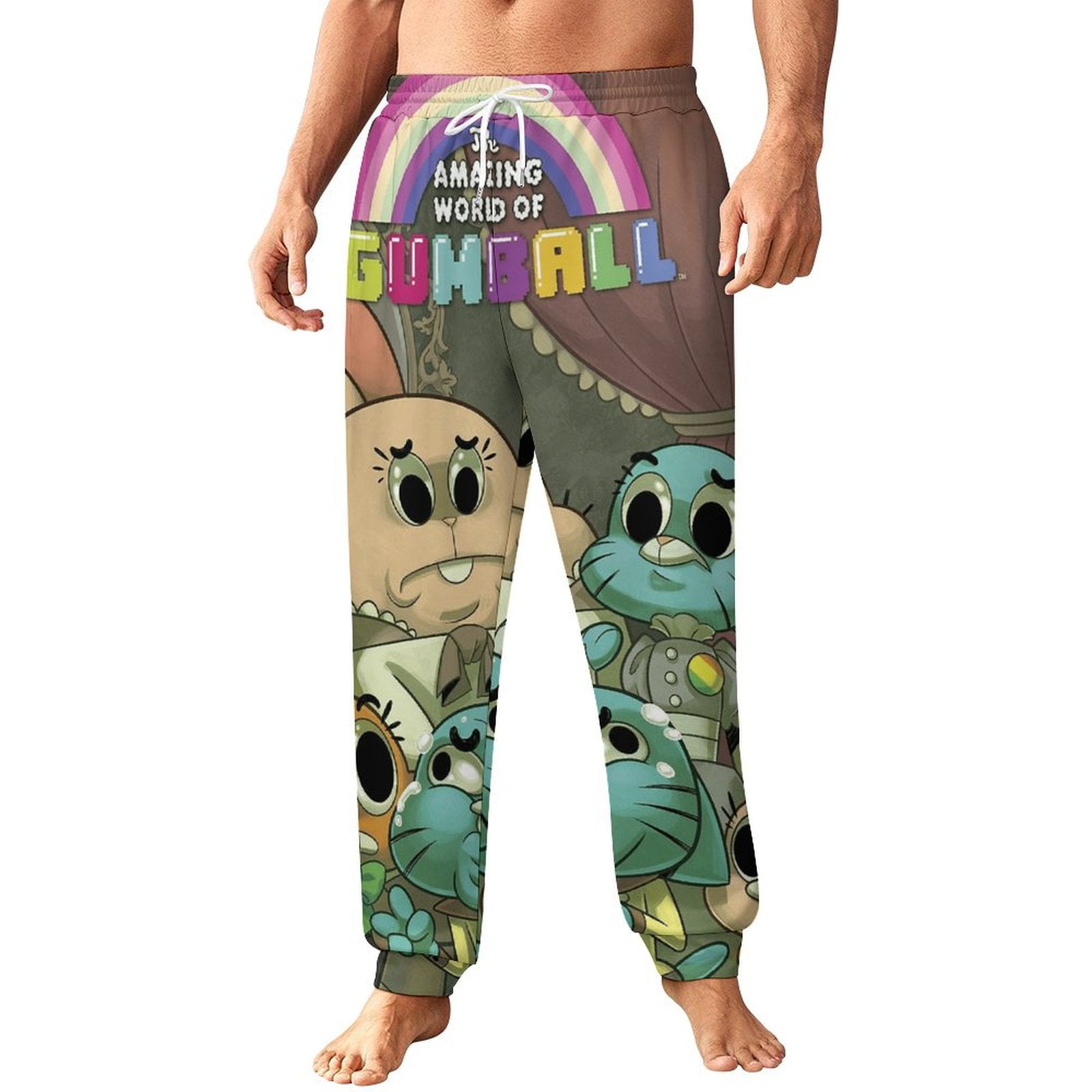 Amazing World of Gumball Men's Athletic Joggers Stretch Sweatpants ...