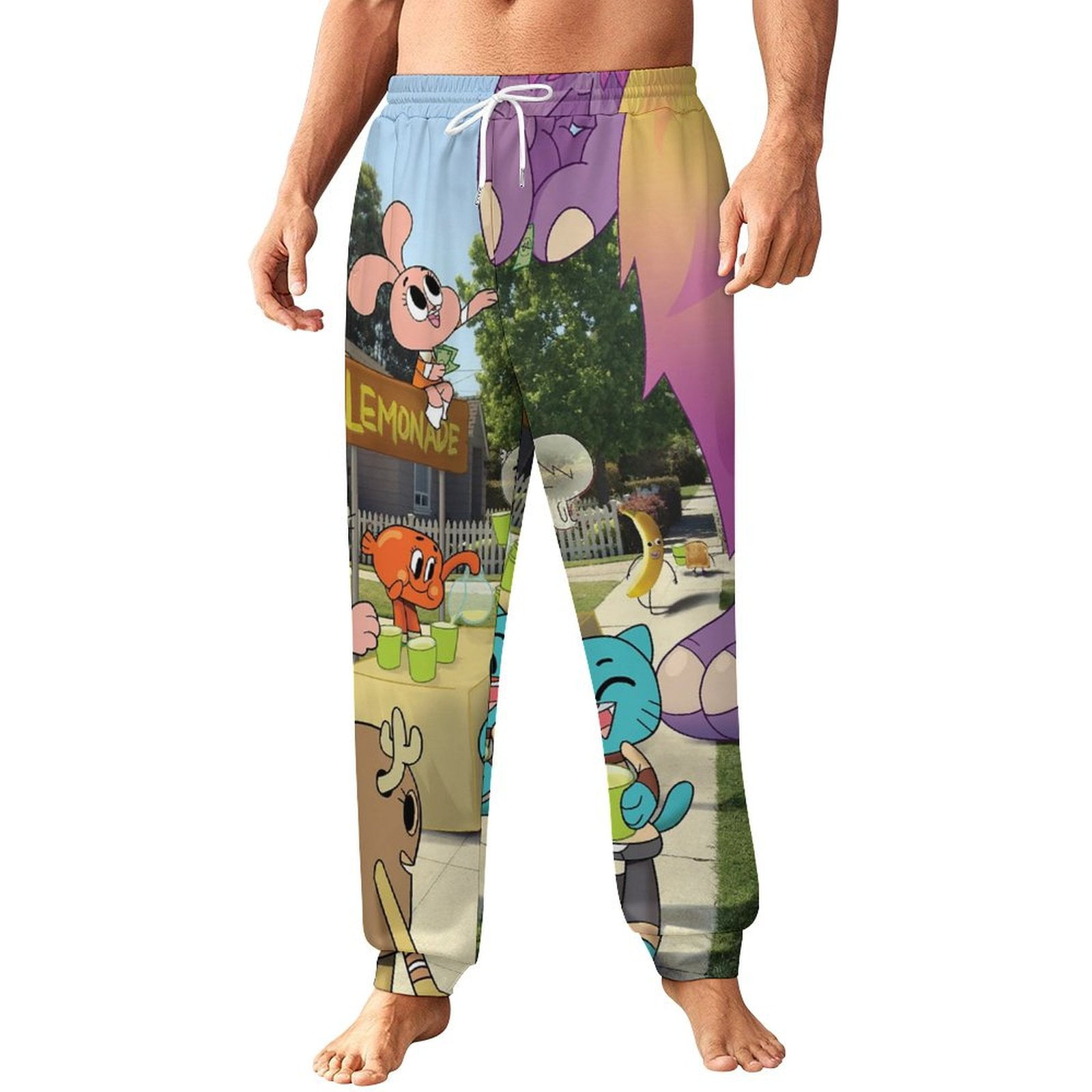 Amazing World of Gumball Men's Athletic Joggers Stretch Sweatpants ...