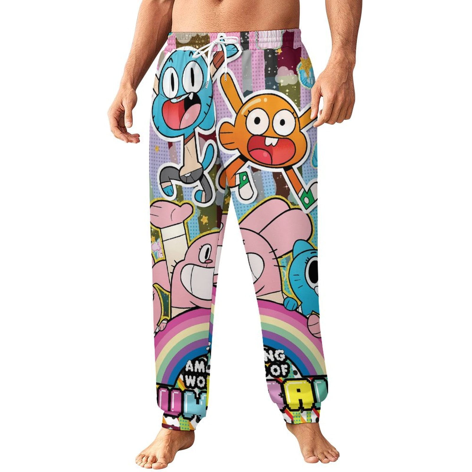 Amazing World of Gumball Men's Athletic Joggers Stretch Sweatpants ...