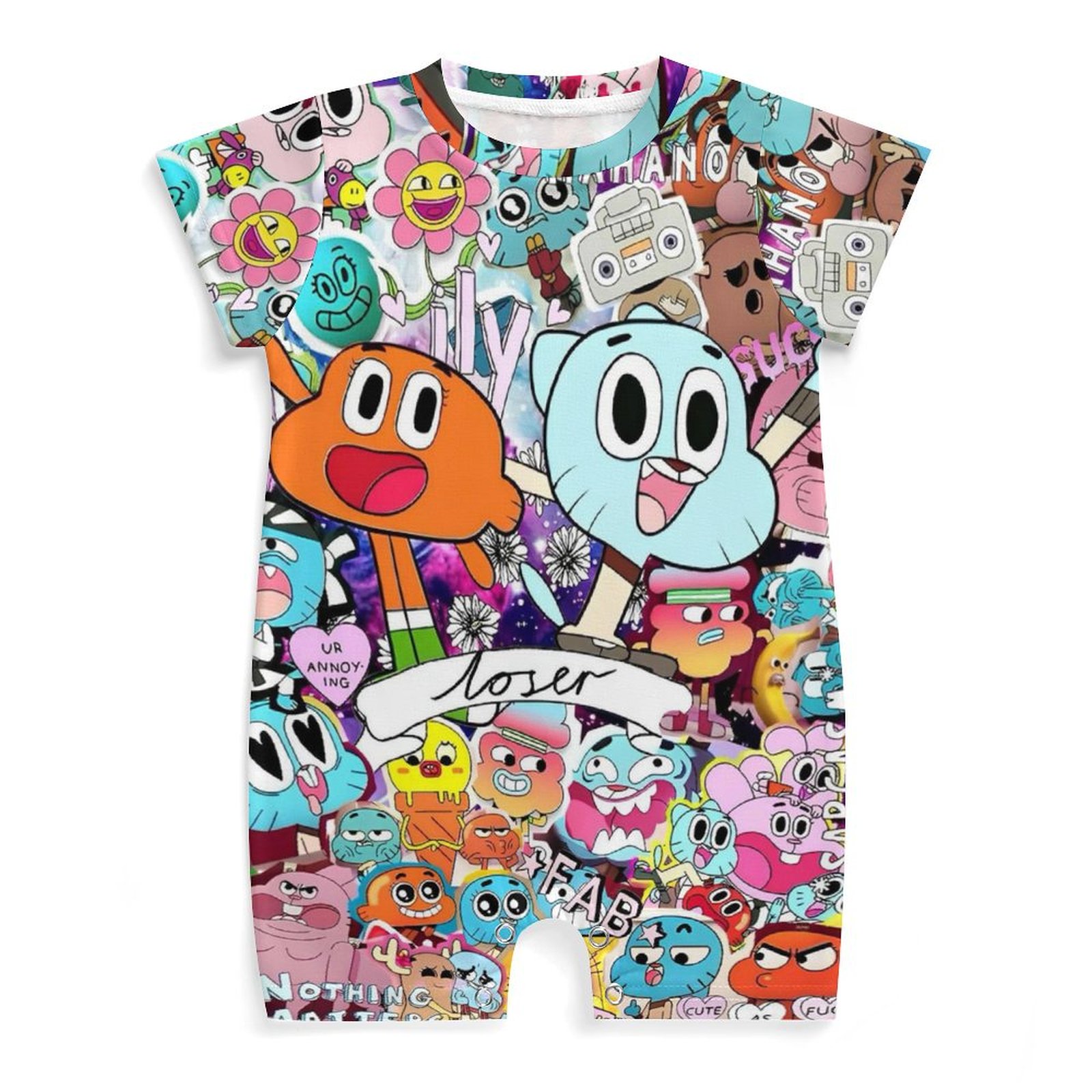 Amazing World of Gumball Newborn Baby Romper Clothing Infant Summer ...