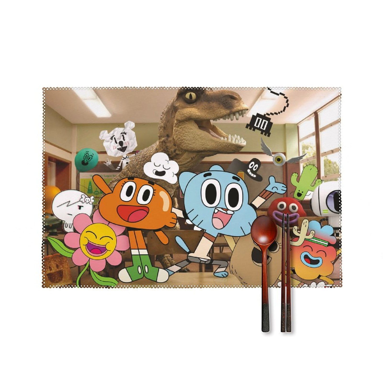 Amazing World of Gumball Placemats Set of 4, 12x18 Inch Table Mat for ...