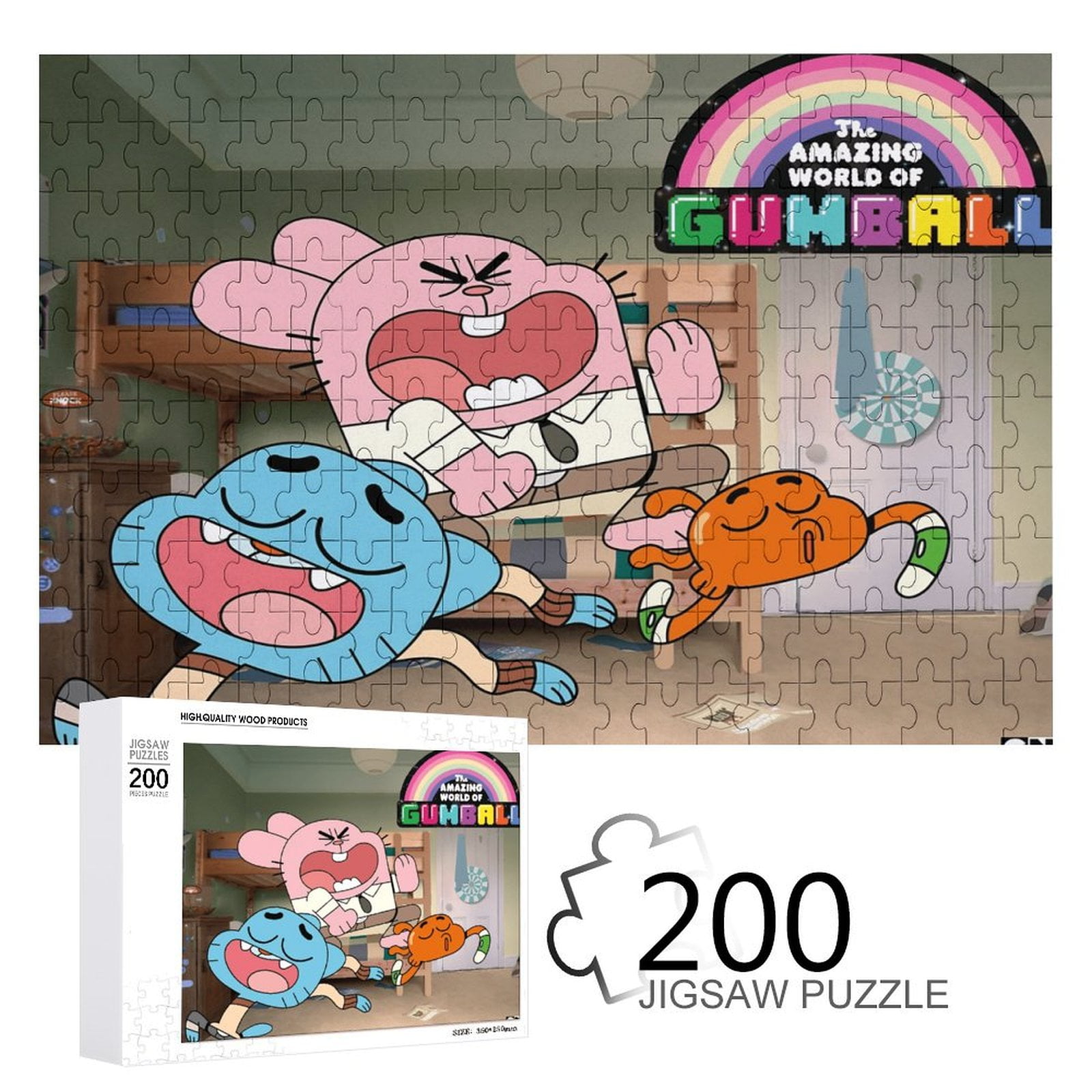 Amazing World of Gumball Puzzle - 200 PCS Jigsaw Puzzle - Walmart.com