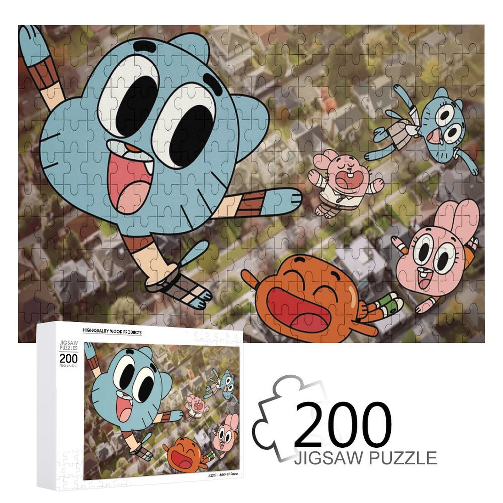 Amazing World of Gumball Puzzle - 200 PCS Jigsaw Puzzle - Walmart.com