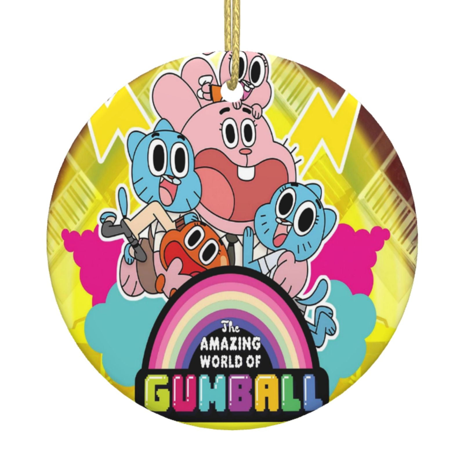 Amazing World of Gumball Round Ceramic Pendant Christmas Decoration ...