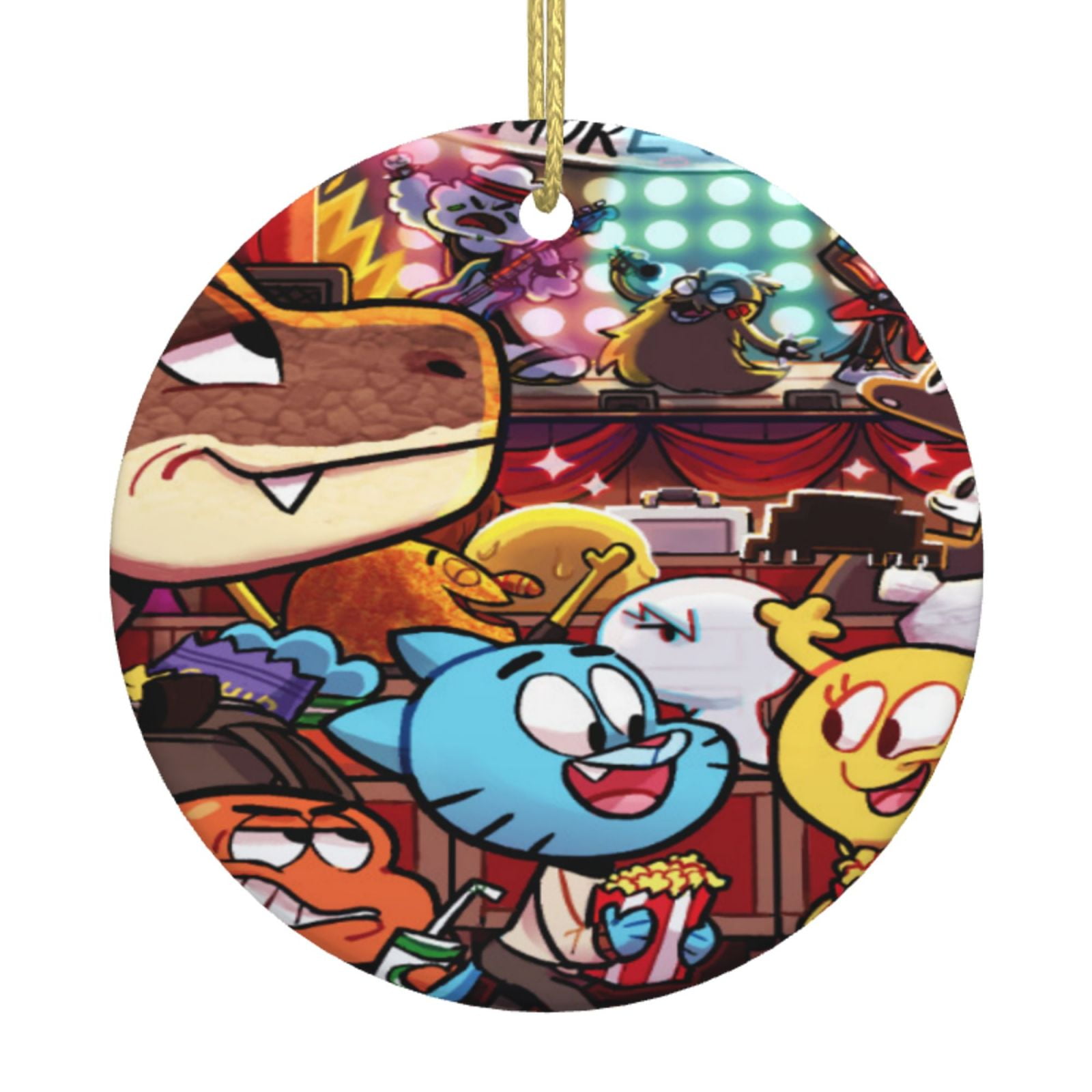 Amazing World of Gumball Round Ceramic Pendant Christmas Decoration ...
