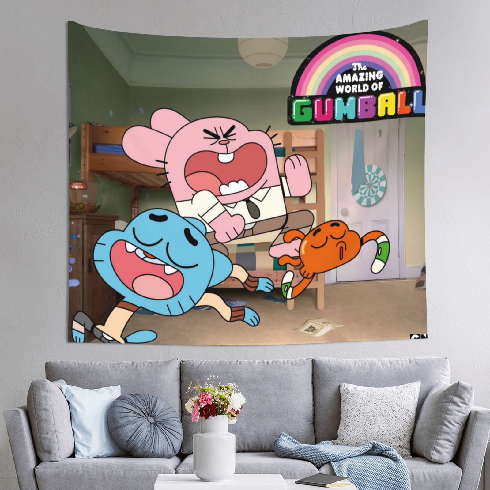 Amazing World of Gumball Wall Tapestry Cartoon Poster Wall Hanging ...