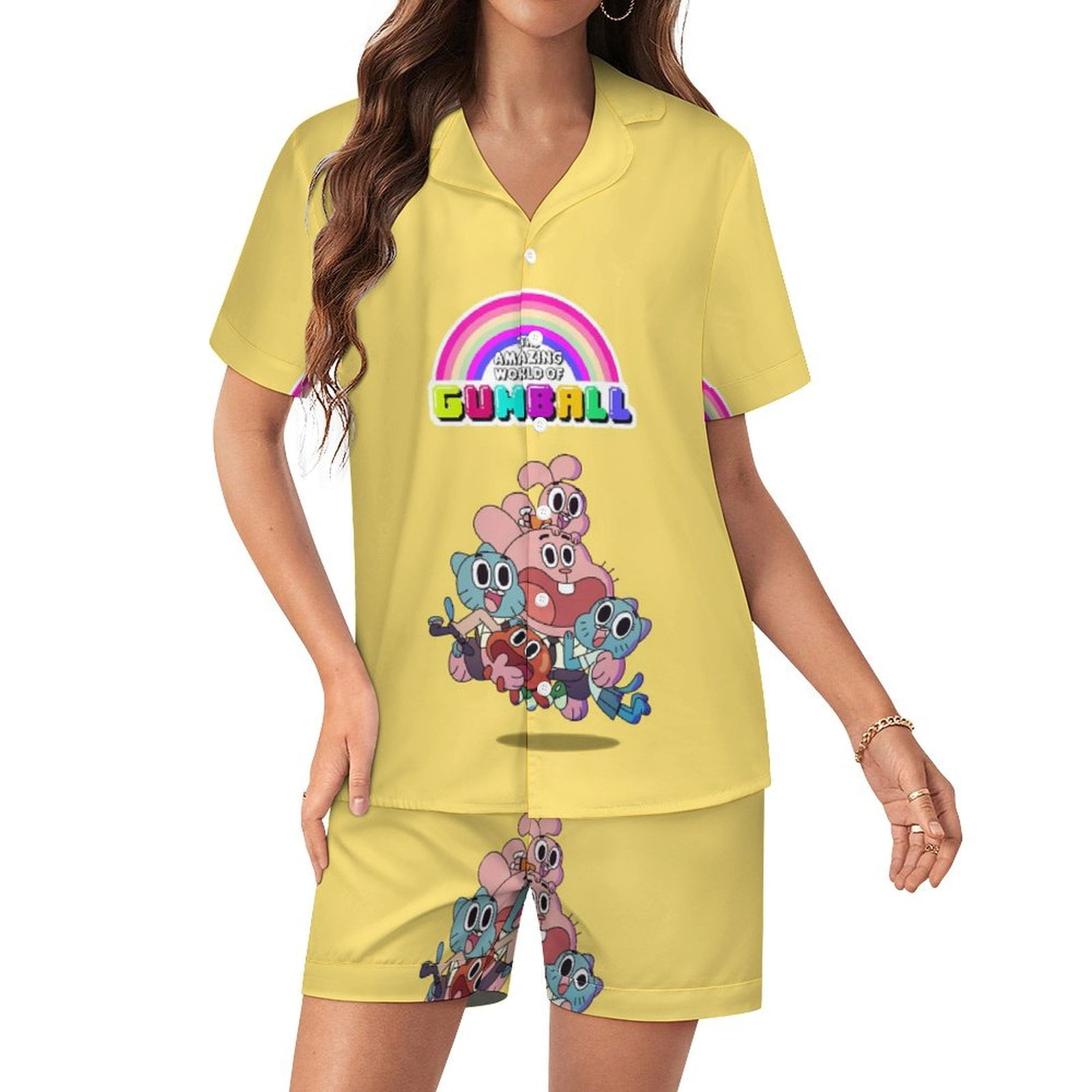 Amazing World of Gumball Women Pajamas Set Short Sleeve Sleepwear ...