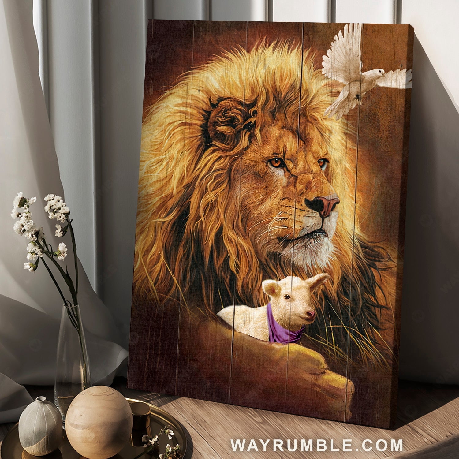 Amazing artwork Beautiful lion Cute lamb Stunning dove Jesus Portrait ...