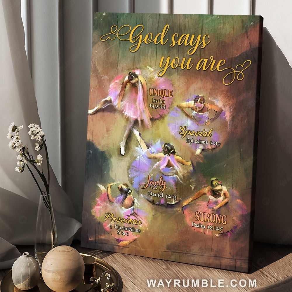 Amazing ballet dancer, Ballet painting, God says you are unique - Jesus ...
