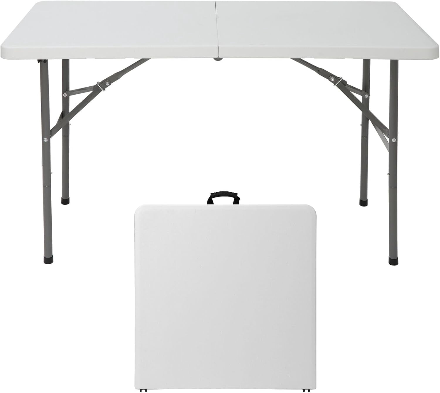 Amazing for Folding Table White Plastic Folding Table Portable Long ...