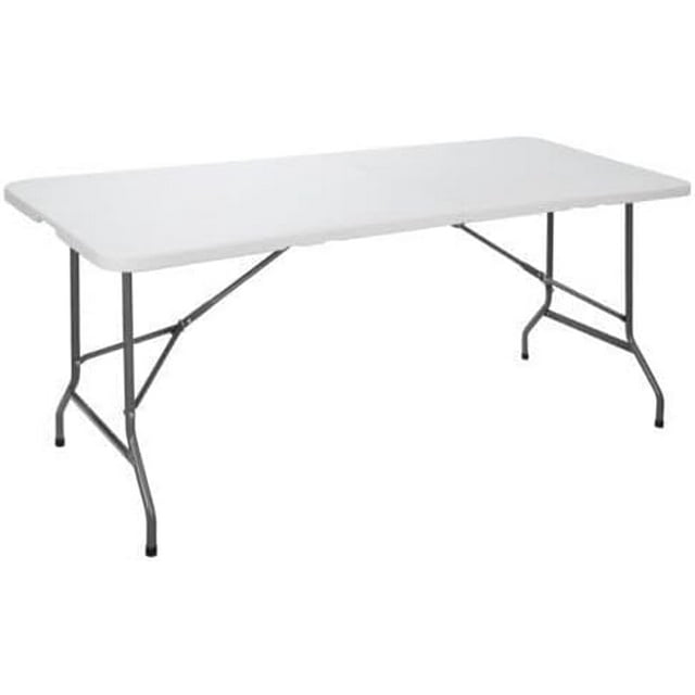 Amazing for Folding Table White Plastic Folding Table Portable Long ...