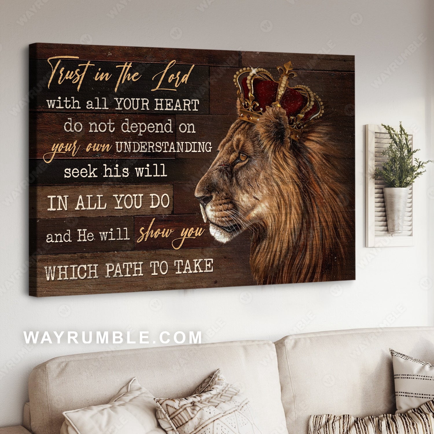 Amazing lion Luxury crown Trustthe Lord with all your heart Jesus ...