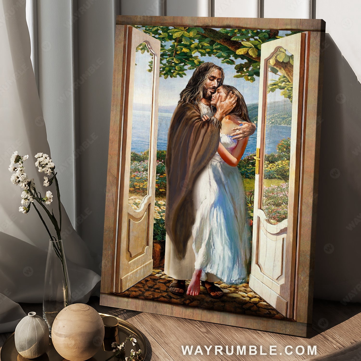 Amazing painting, Pretty girl, Beautiful forest, Walking with Jesus ...