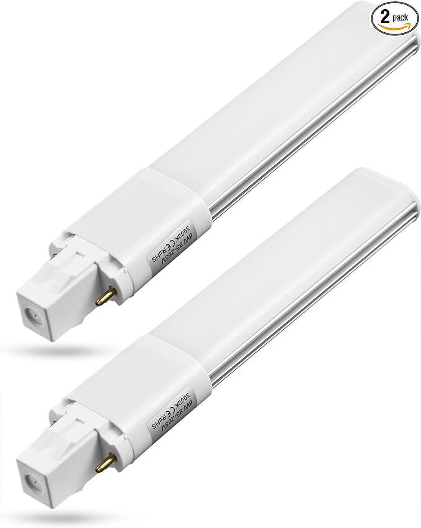 Amazing power 2-Pack 6W LED GX23 PL Lamp GX23d 2-Pin Base 13W CFL ...