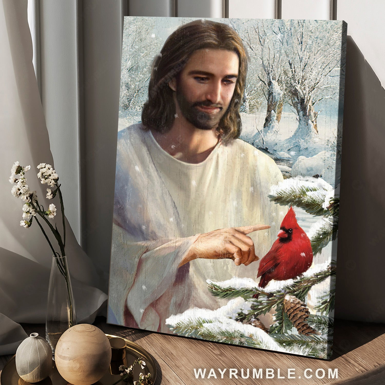 Amazing snow forest, Red cardinal, Religious art, Beautiful Jesus ...