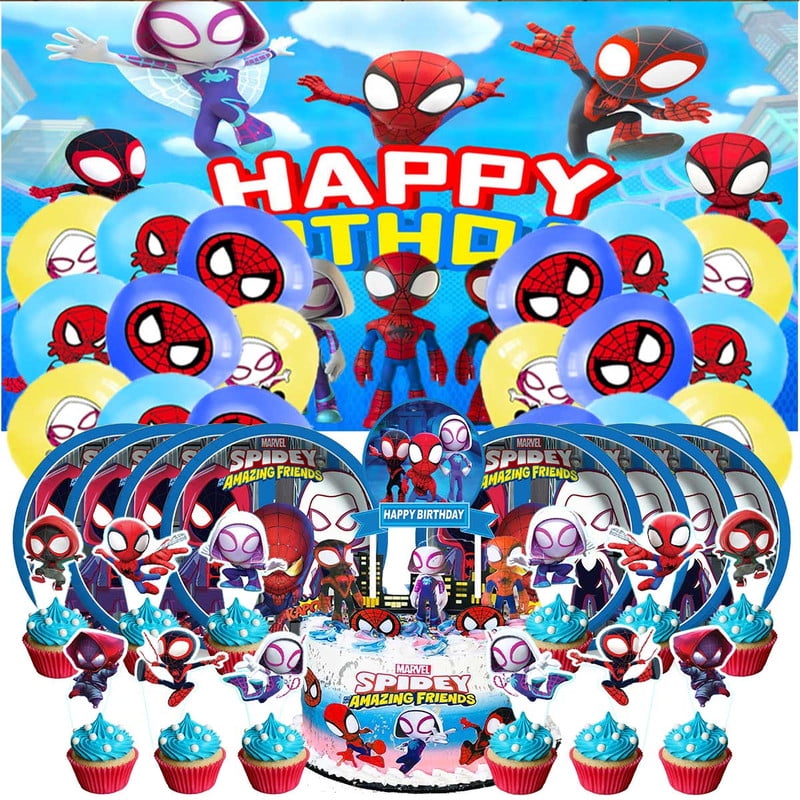 Amazing spidy and friends Birthday Party Supplies Balloons Plates ...
