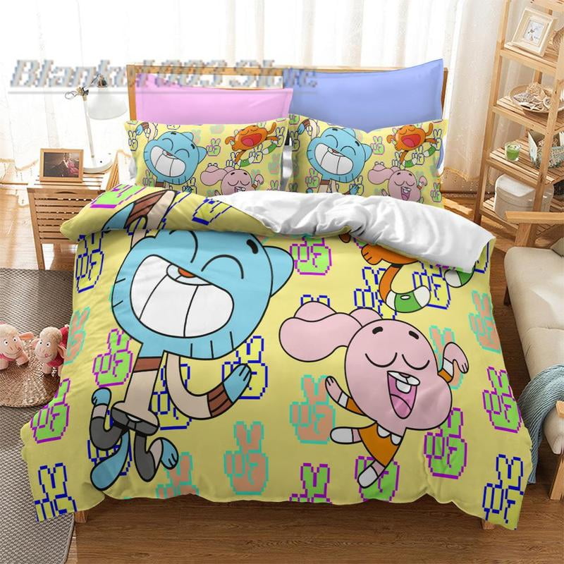 Amazing world Gumball 3D printed bedding set Darwin Anais duvet cover ...