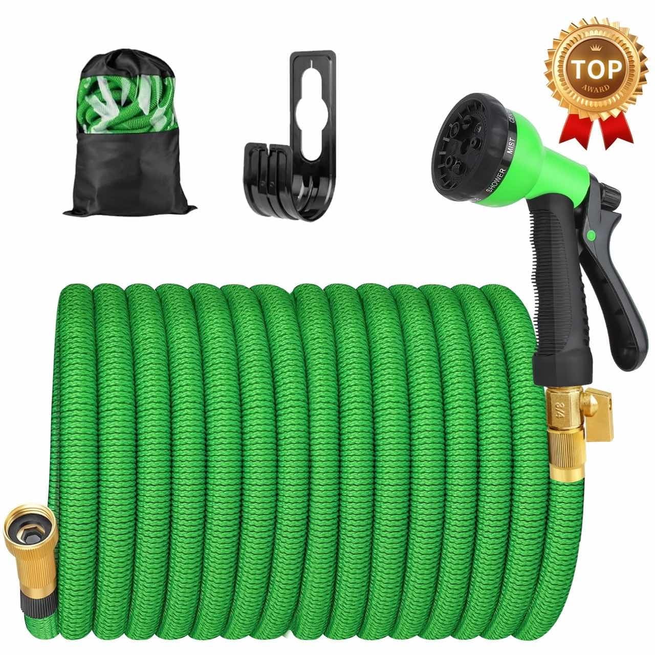 AmazingForLess 50ft Expandable Outdoor Garden Hose, Leakproof ...