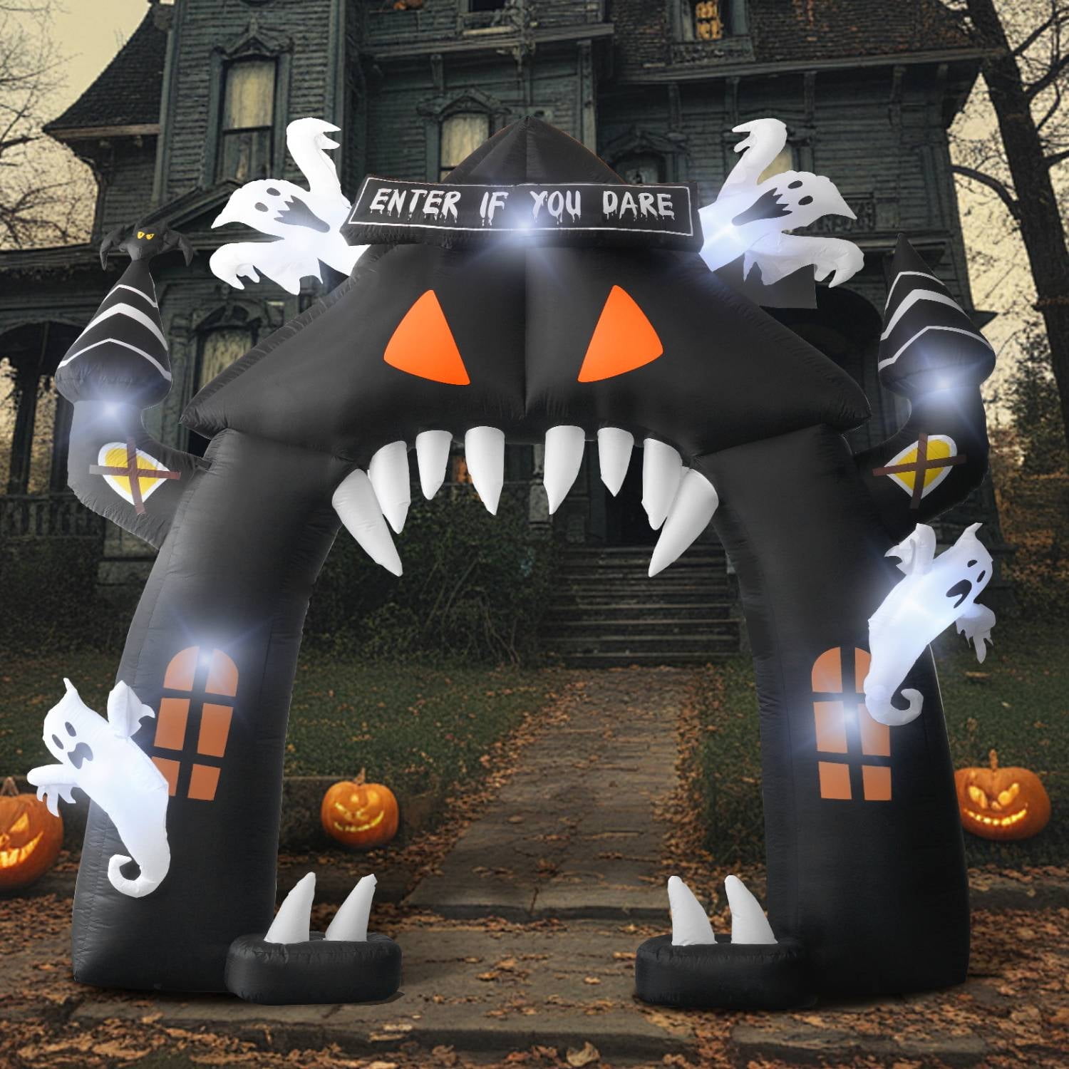 Amazingforless 9ft Halloween Inflatable Castle Archway Inflatable with ...