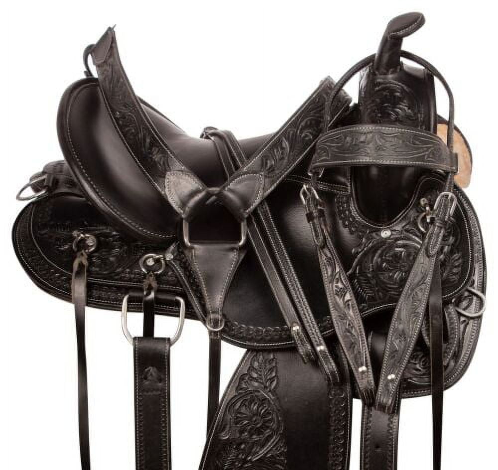 Amazingly Comfy Pleasure Trail Western Leather Horse Saddle Tack 15 16 ...