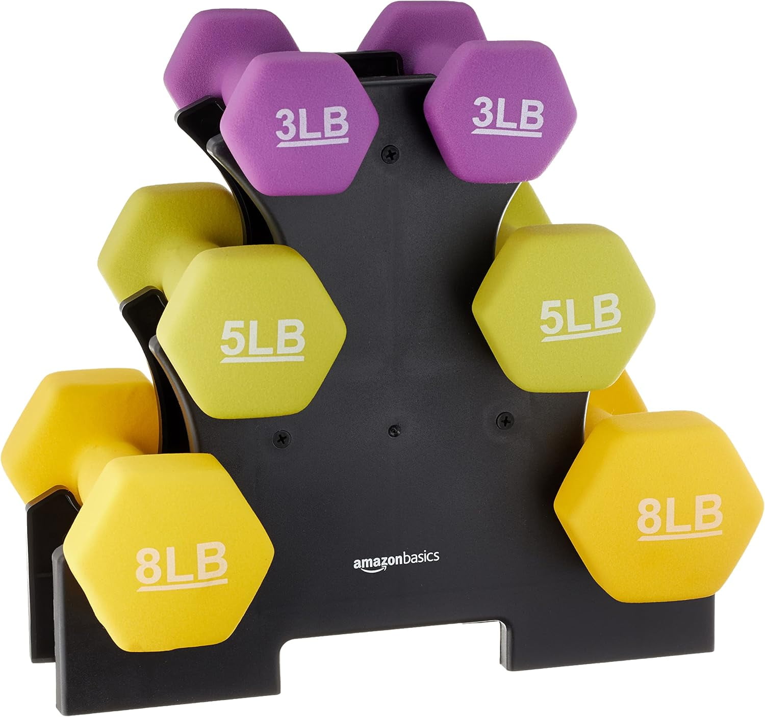 Amazon Basics Neoprene Dumbbell Hand Weights for Exercise and Muscle Toning - Walmart.com