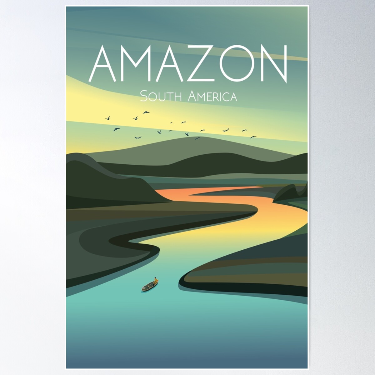 Amazon Brazil south america poster Poster, 24x36 UNFRAMED - Walmart.com