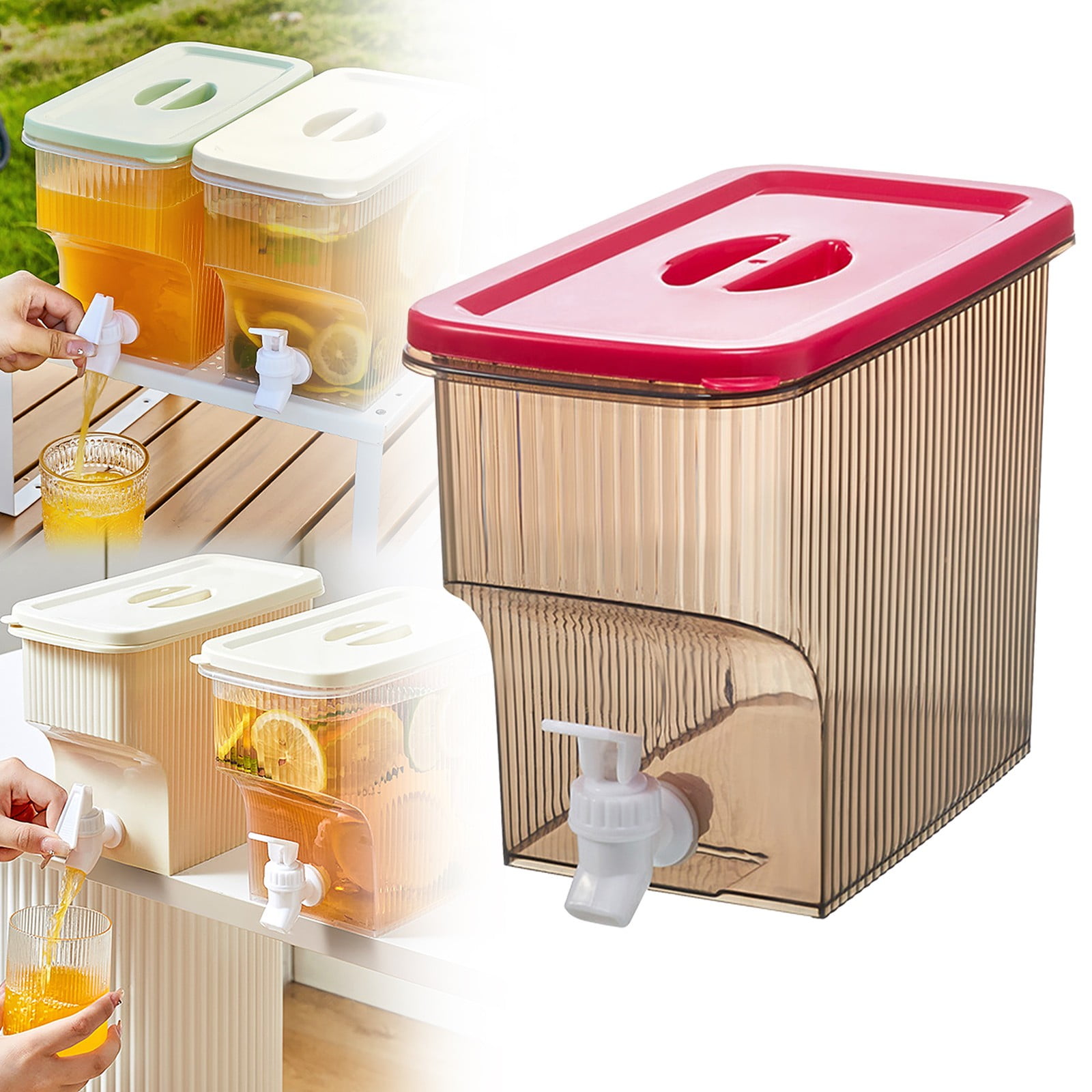 Amazon Choice Beverage Dispenser with Spigot,BPA Free Clear Plastic ...