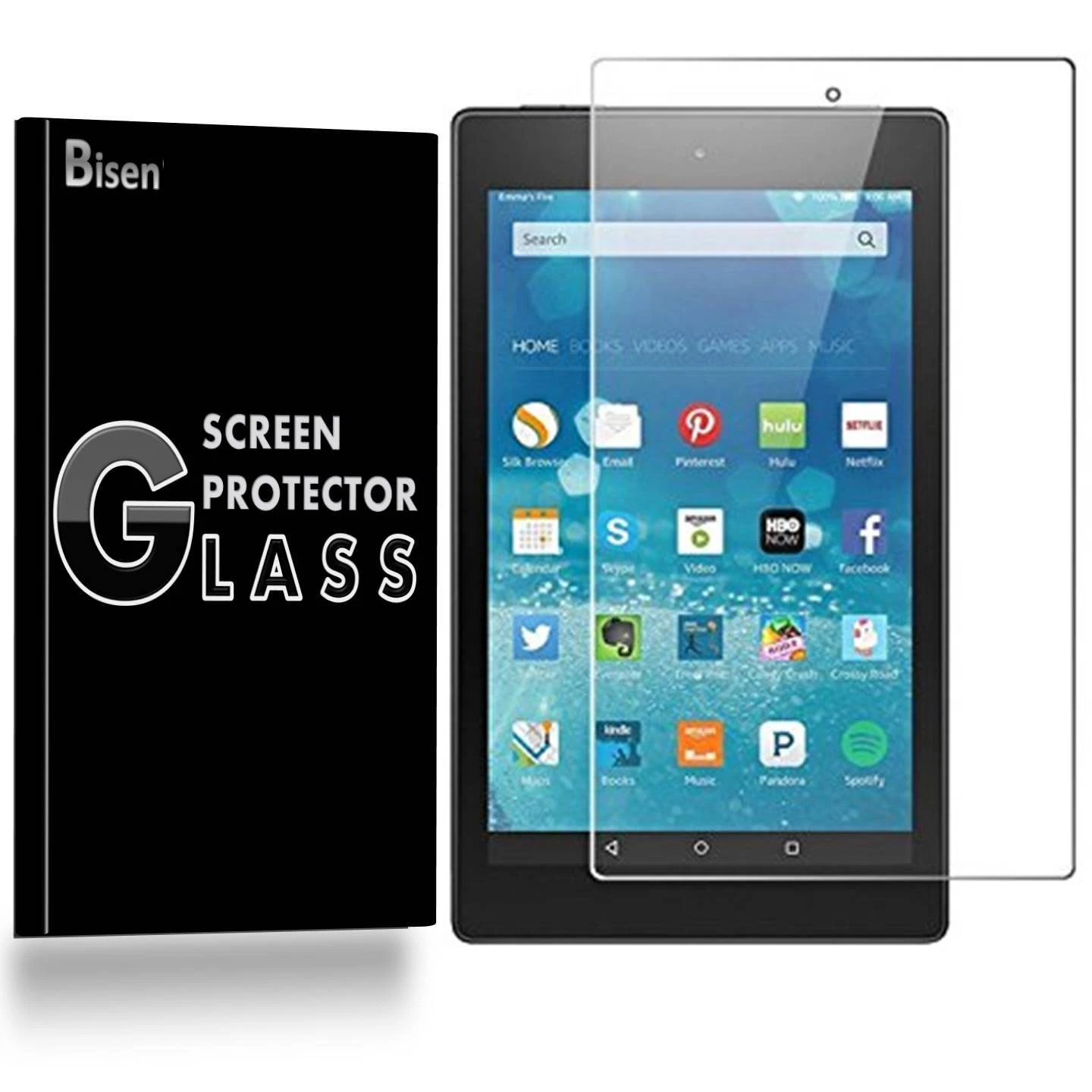 Amazon Fire 7 (7Th Gen) [Bisen] Tempered Glass Screen Protector Guard ...