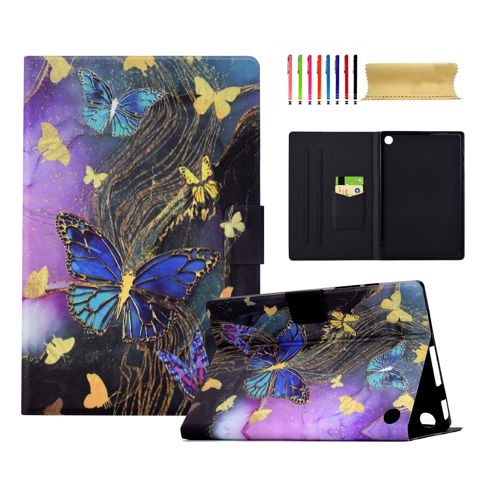 for Amazon Kindle Fire 7 12th Gen 2022 Case, Pattern PU Leather Full ...