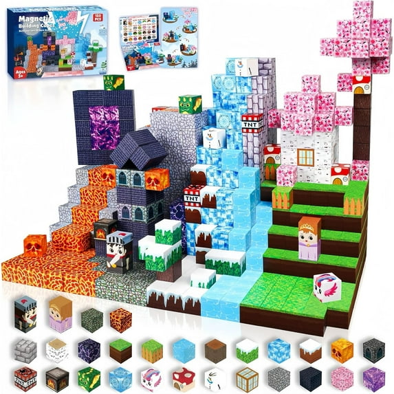 Amazon Magnetic Building Magnetic Block Building Blocks Puzzle DIY ...
