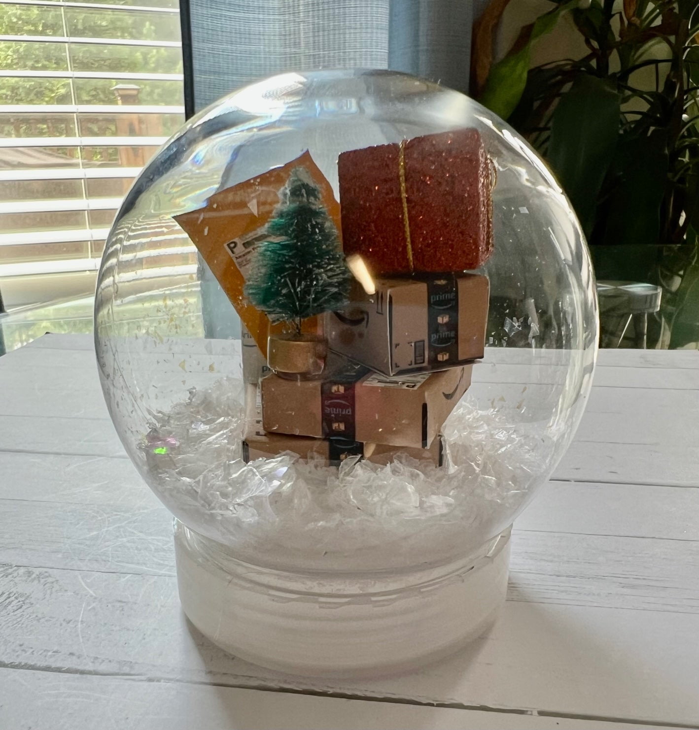 Amazon Mini Packages Ornament Snow Globe | Christmas Gift - Walmart.com