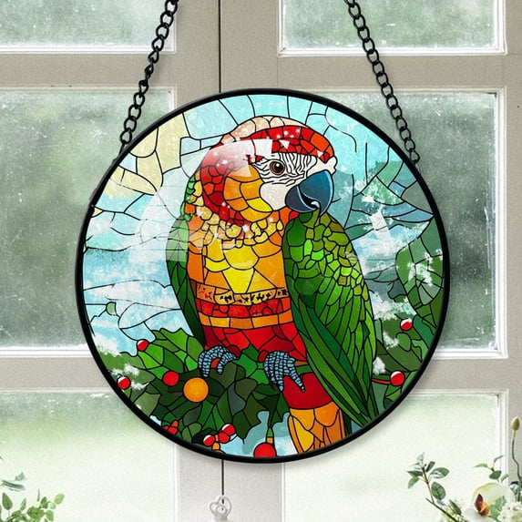 Amazon Parrot Ornament Christmas 2025, Amazon Parrot Stained Glass ...