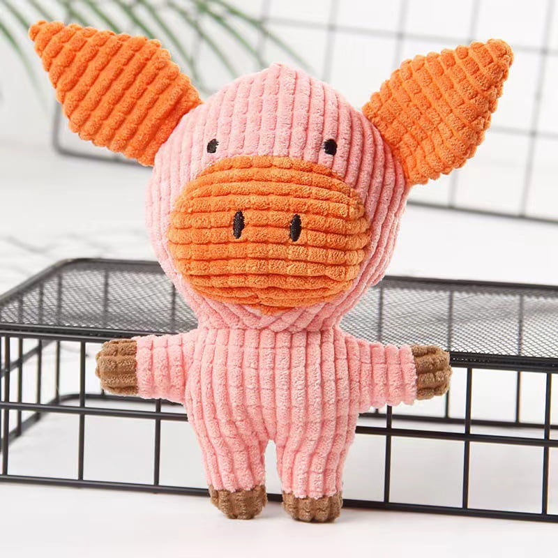 Amazon Pet Dog Plush Toy Little Cow Fox Boredom Relief Interactive ...
