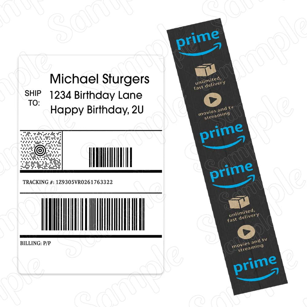 Amazon Prime Shipping Label and Strips Edible Image Cake Topper ...