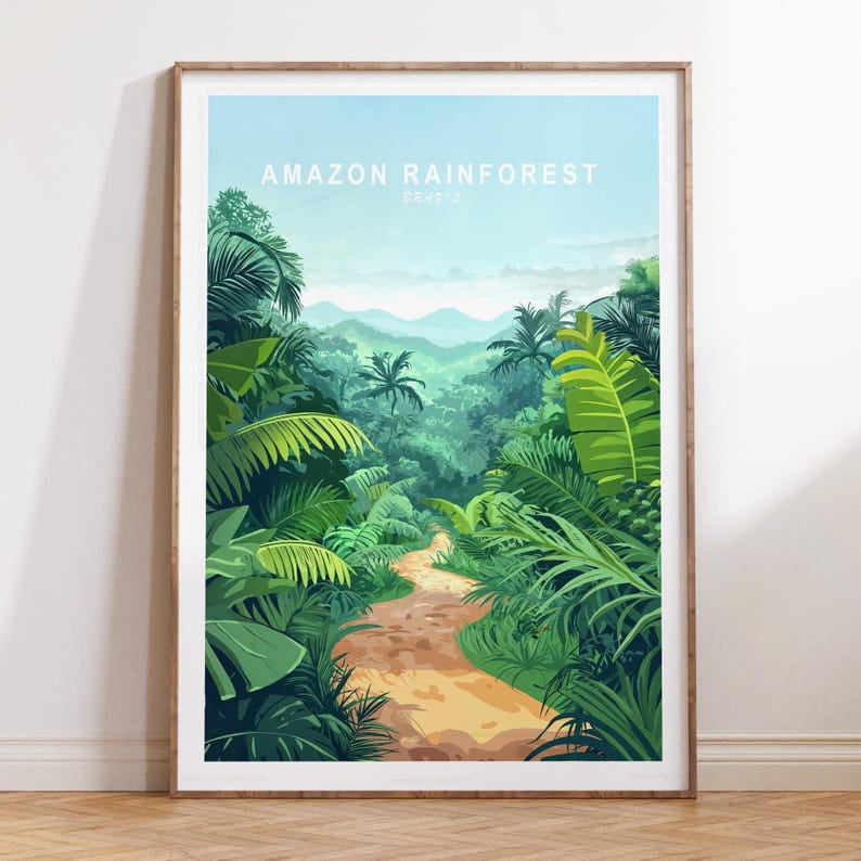 Amazon Rainforest Poster – Brazil Rainforest Wall Art, Amazon Print ...