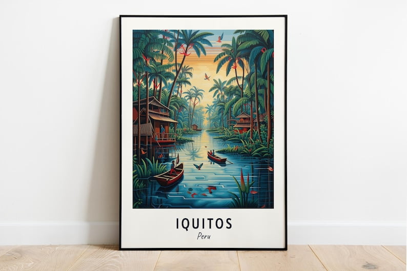 Amazon Rainforest Travel Print - Peru City Print, Iquitos Amazon ...