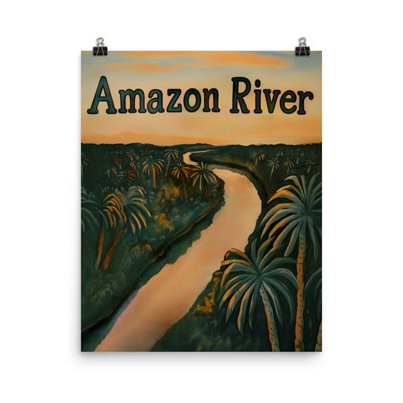 Amazon River Print, Tropical Rainforest Wall Art, South America Jungle ...