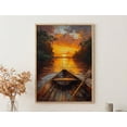 Amazon River Sunset Tropical Jungle Travel Decor Glowing Orange Summer ...