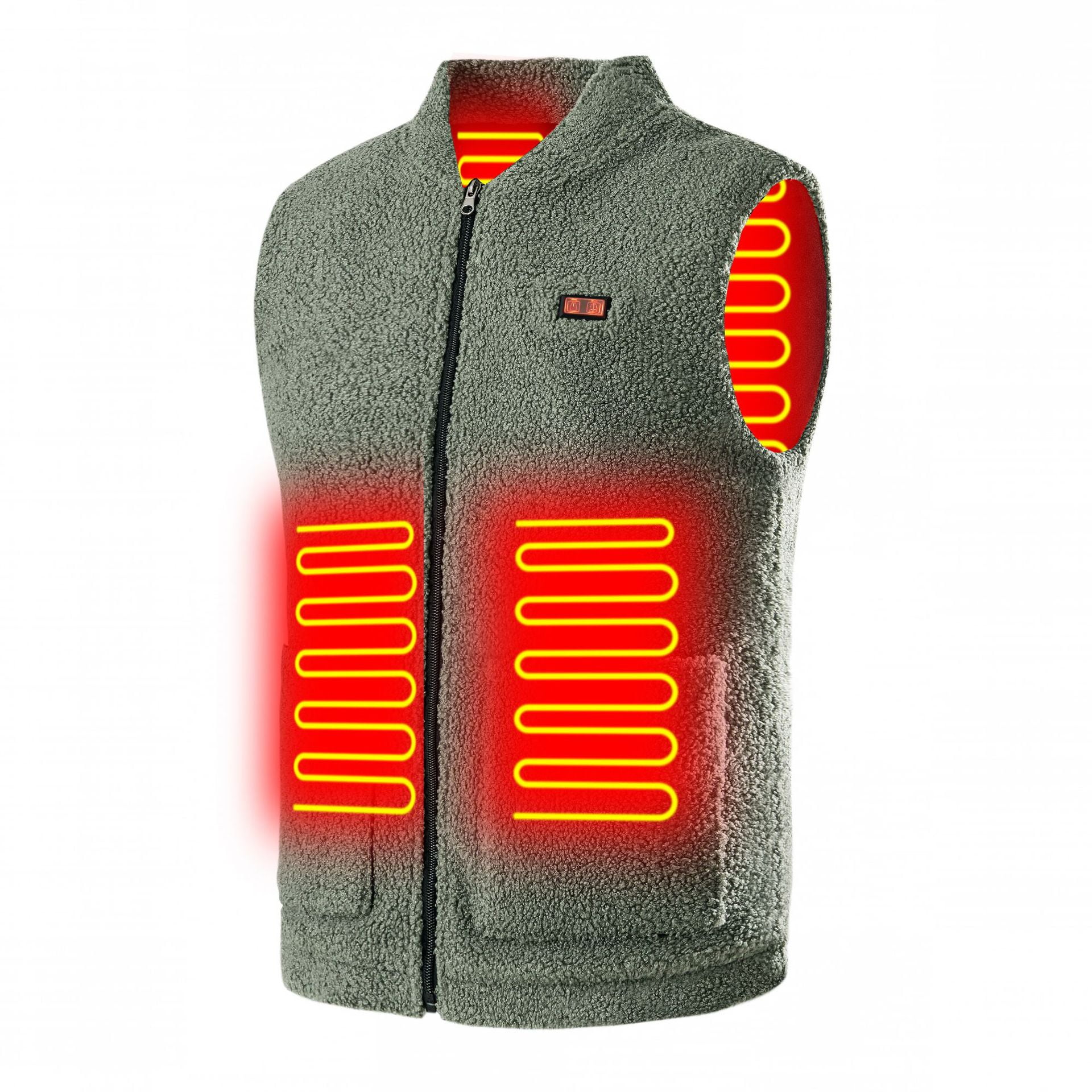 Amazon cross-border new charging vest plush integrated leisure warm ...