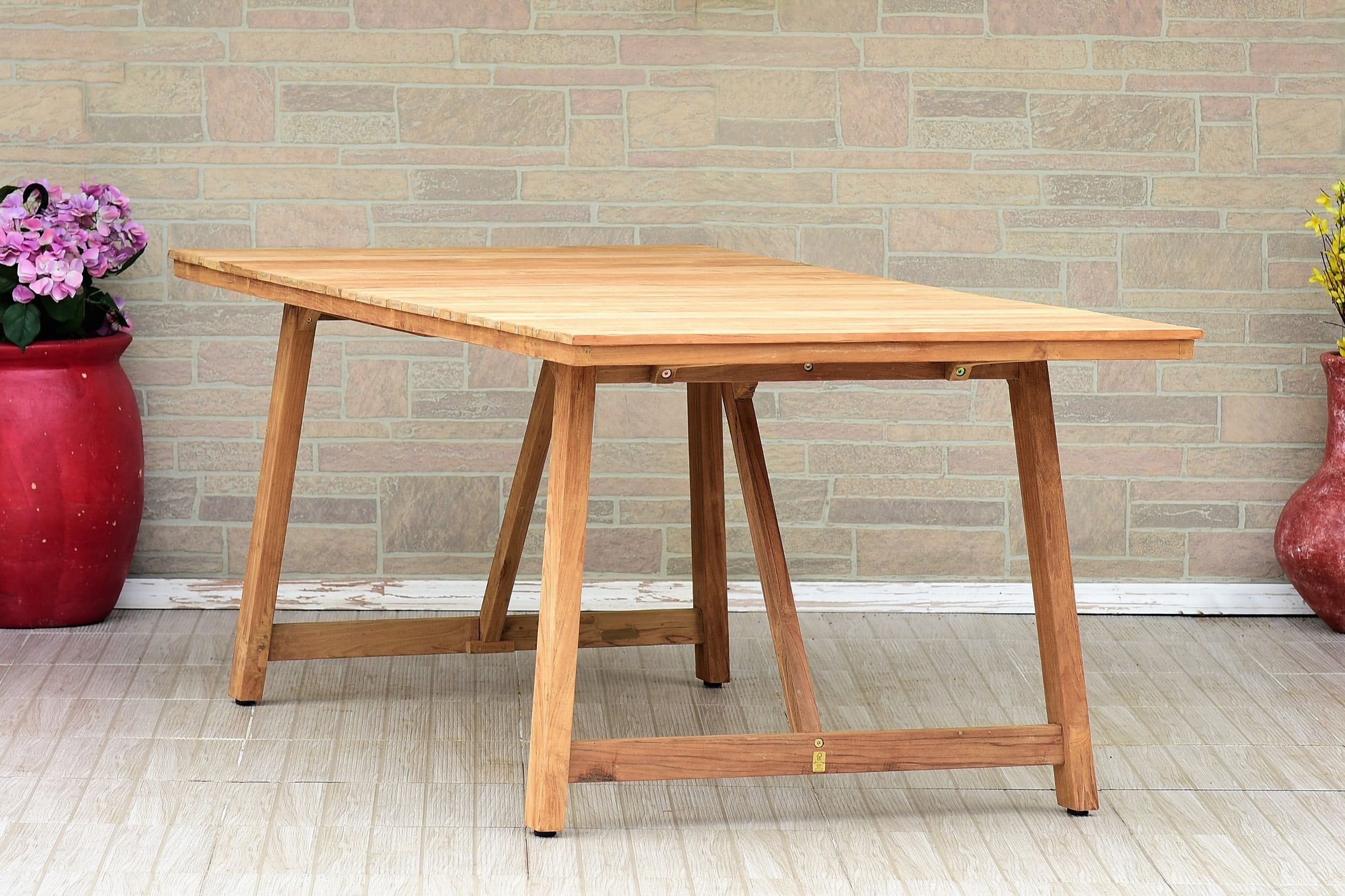 Amazonia 79'' Teak Durable Design Outdoor Dining Table, Wood-Brown ...